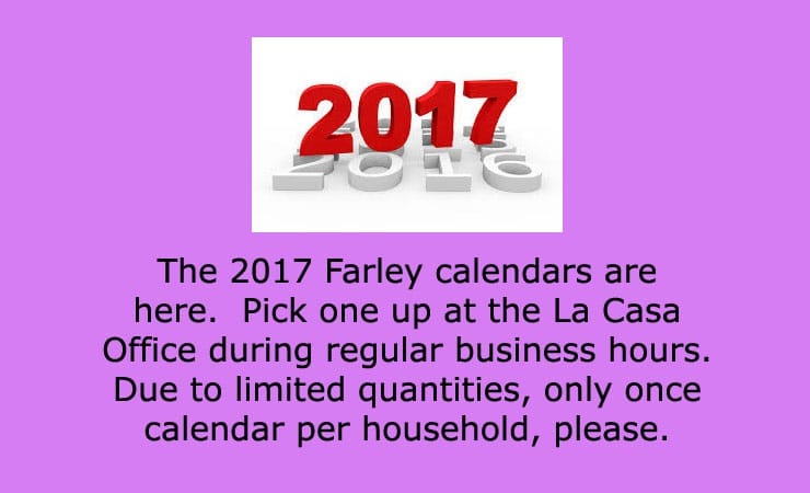 2017 Farley Calendars