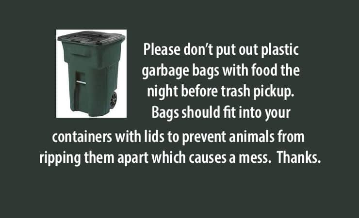 Trash Bag Notice – May 13, 2021
