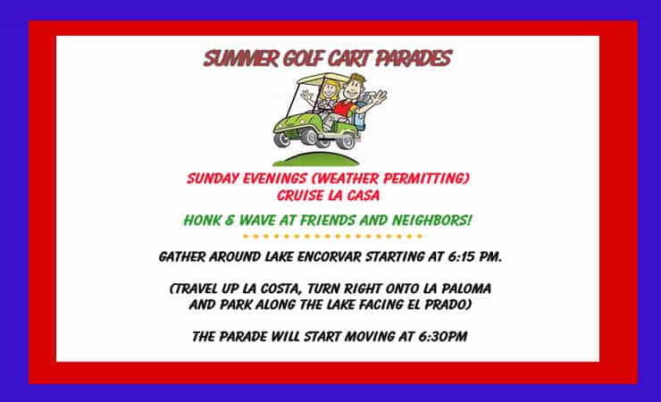 Summer Golf Cart Parades, 2023