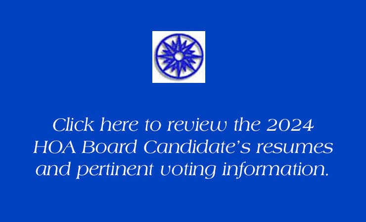 2024 HOA Board Candidates & Voting Information