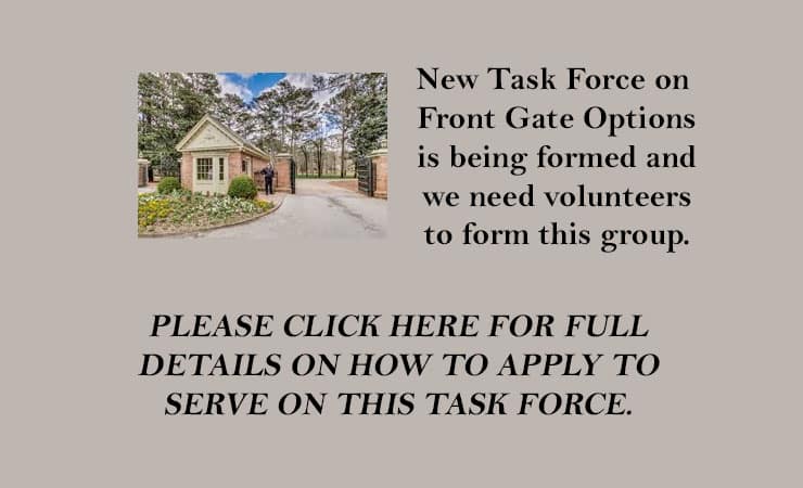 New Task Force on Front Gate Security Options Forming New Task Force on Front Gate Security Options Forming